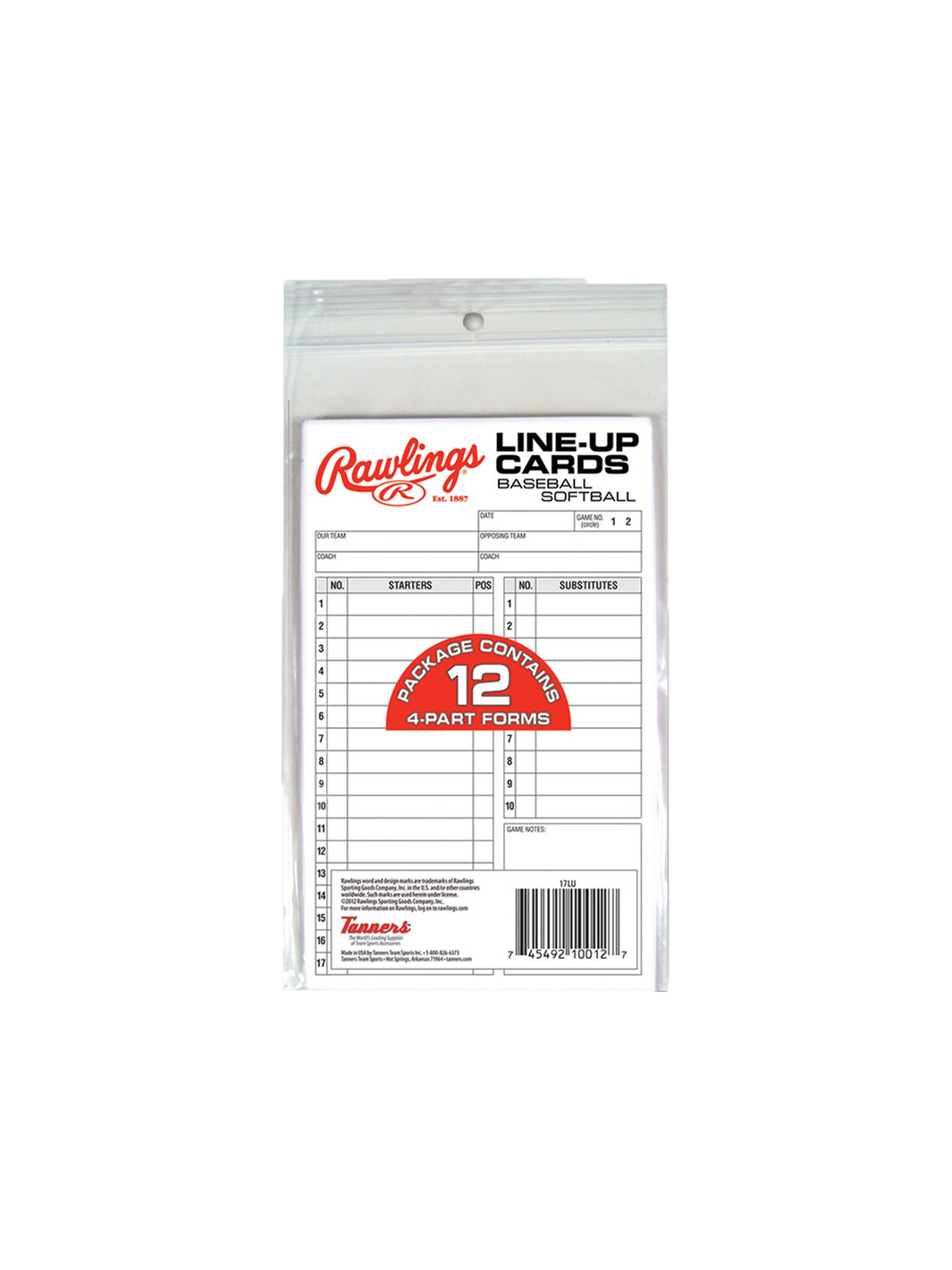 RAWLINGS LINE-UP CARDS - SPORTS AUX PUCES BLAINVILLE – Sports aux Puces ...